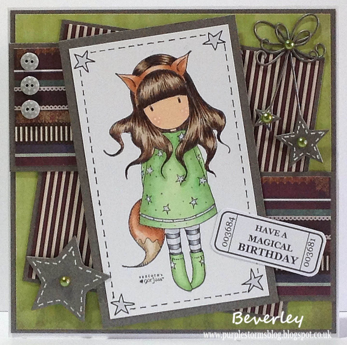 Bev's Little Craft Room: Sweet Stampin' Challenge - Doodles Card