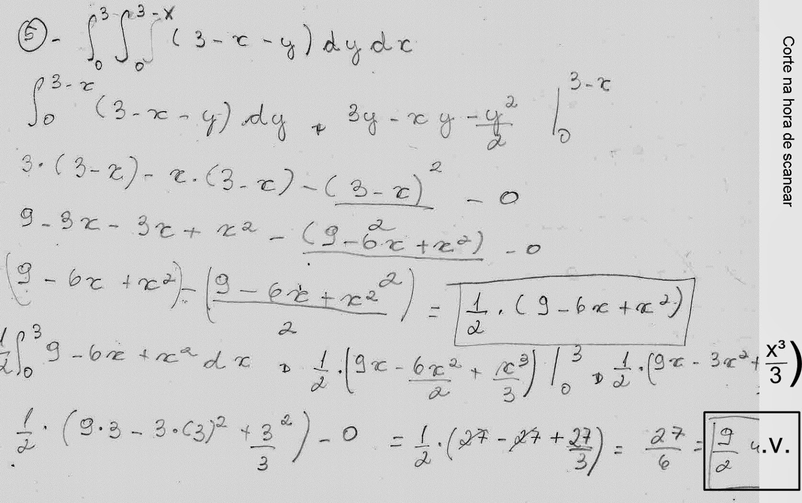 Integrais simples, definidas e duplas - Lista de exercícios resolvidos ...