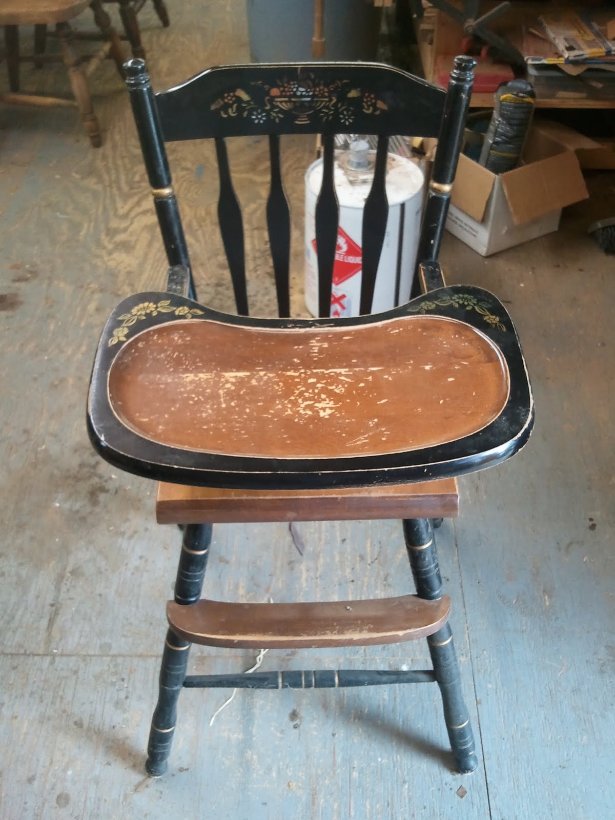 John Mark Power, Antiques Conservator: Hitchcock Style High Chair (ca.1970)