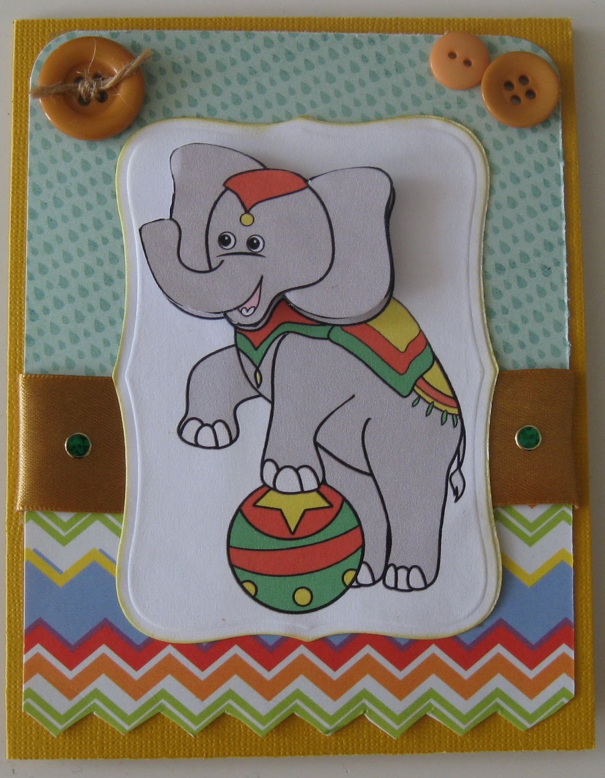 Jackie's Paper Crafts: Circus Elephant Card