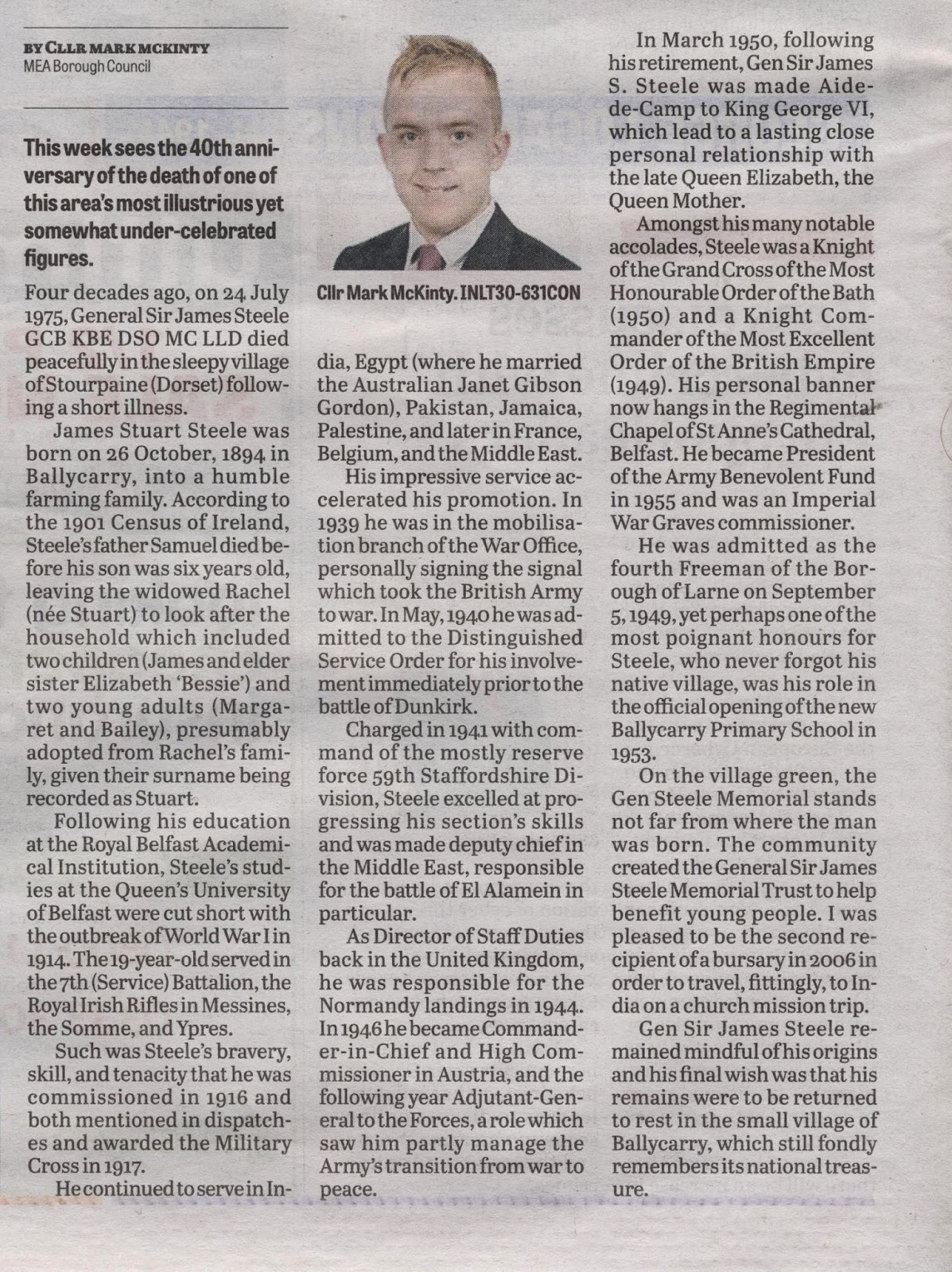 A Fragmented Military History 1940-1945: General Sir James Steele