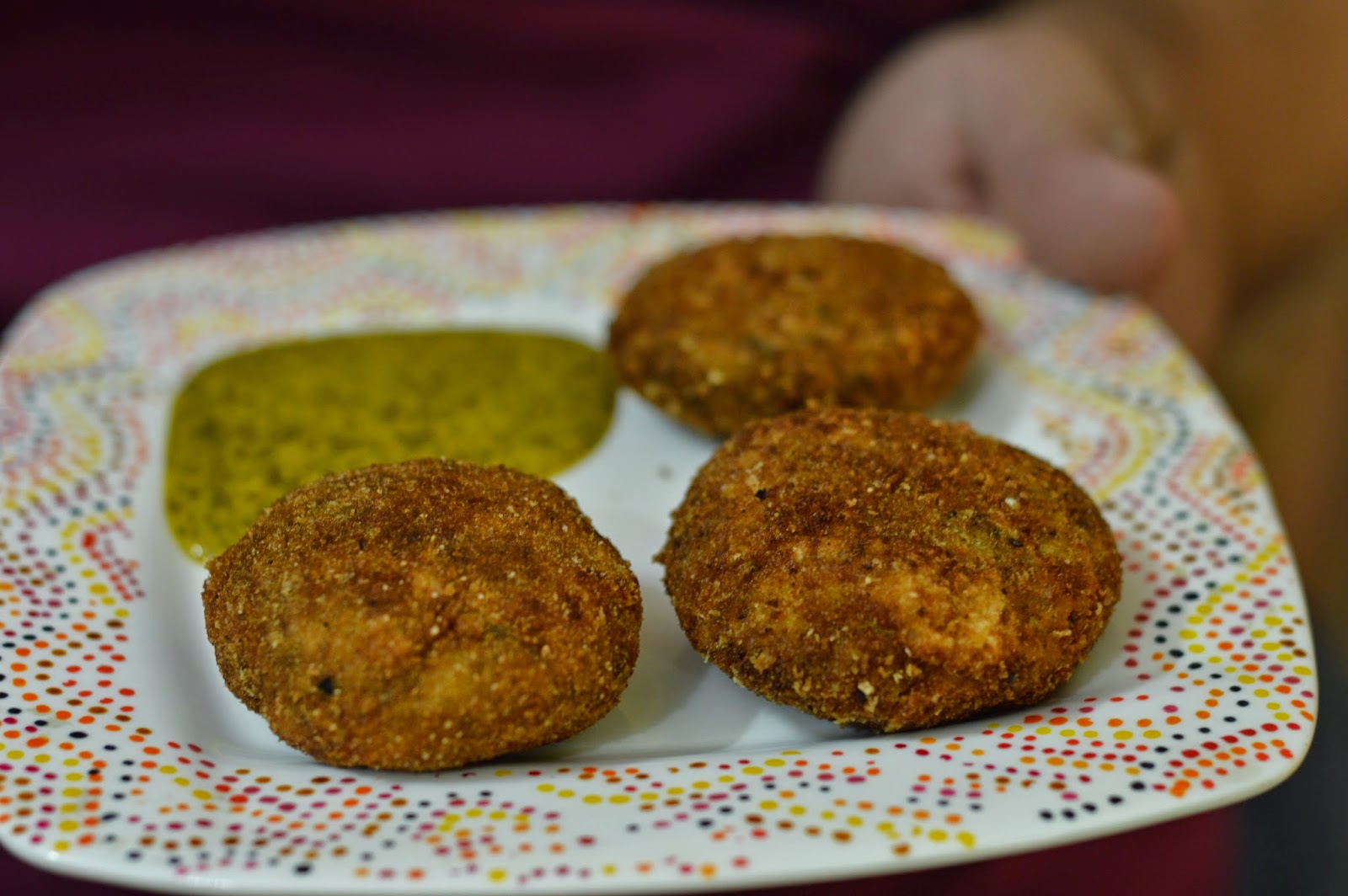 euphoRHEA: Chingri Mocha'r Chop - Prawn and Banana Flower Croquettes