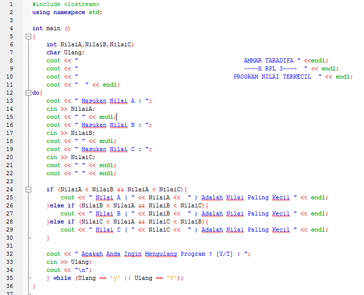 Program Menentukan Bilangan Terbesar Dan Terkecil,Ganjil Genap Dan Menentukan Berat Badan Ideal