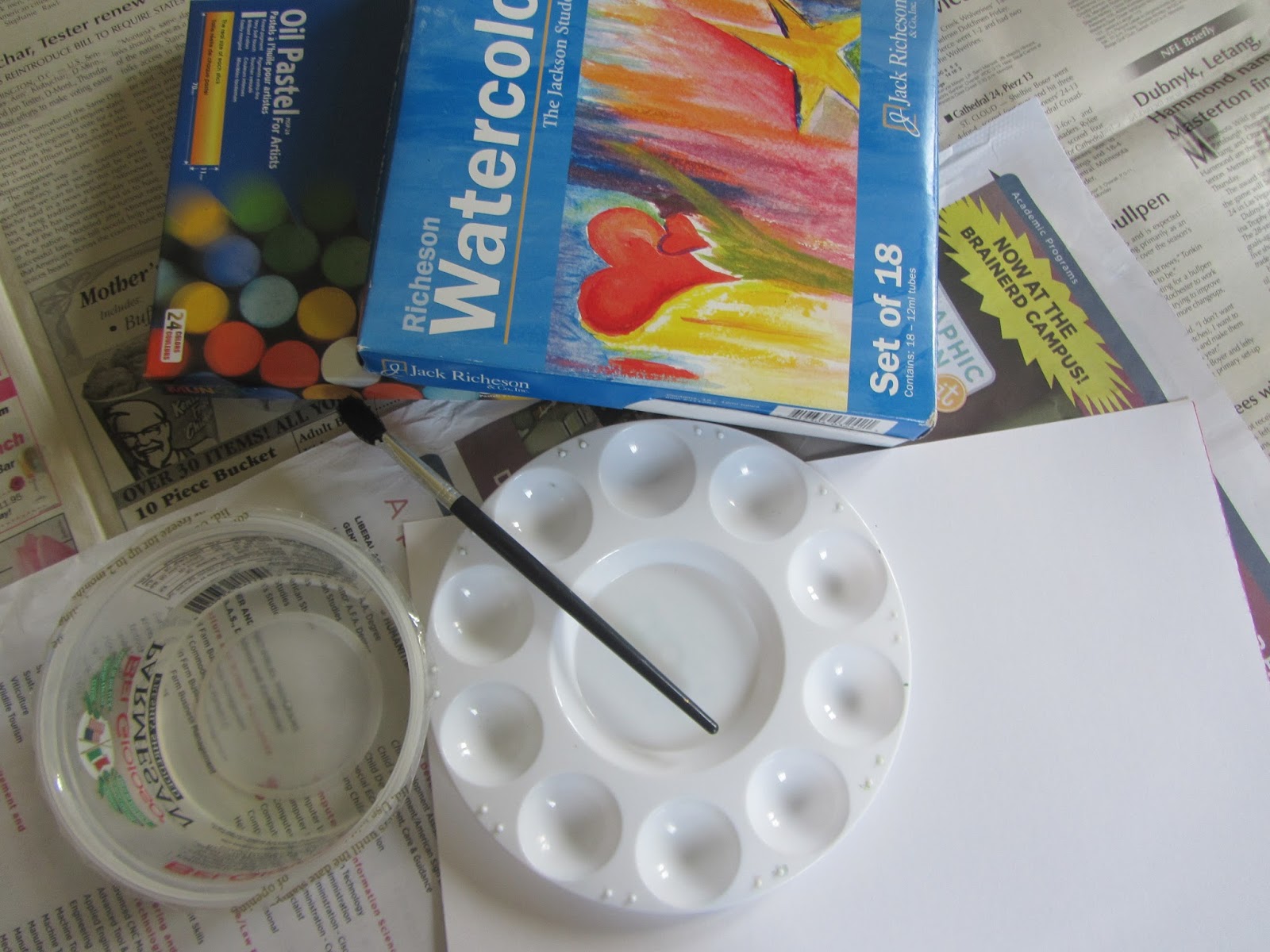 The Unlikely Homeschool: Rainy Day Wax Resist Art Tutorial