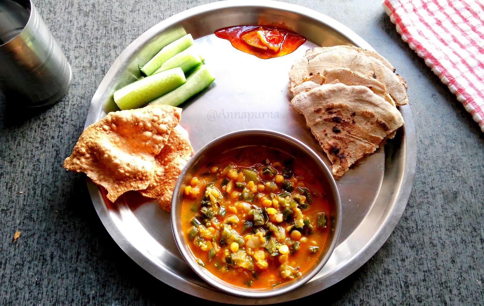 Annapurna: Kandyachya Patichi Bhaji / Maharashtrian Style Spring Onion ...