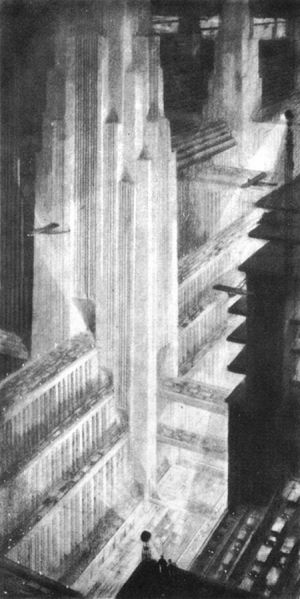 Retrofuturism - Design and Art : Retrofuturistic City and Architecture