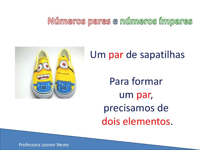 NÚMEROS PARES E NÚMEROS ÍMPARES. - Atividades de Matemática