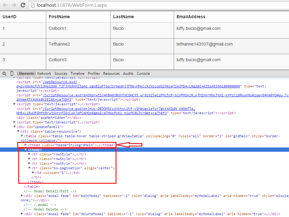 ASP.NET GridView Forms on BootStrap