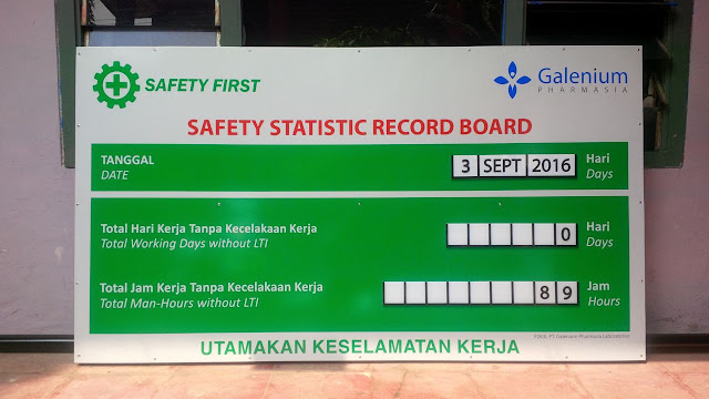 GAMBAR SAFETY PERFORMANCE BOARD - PT. GALENIUM PHARMASIA - RAMBU SAFETY ...