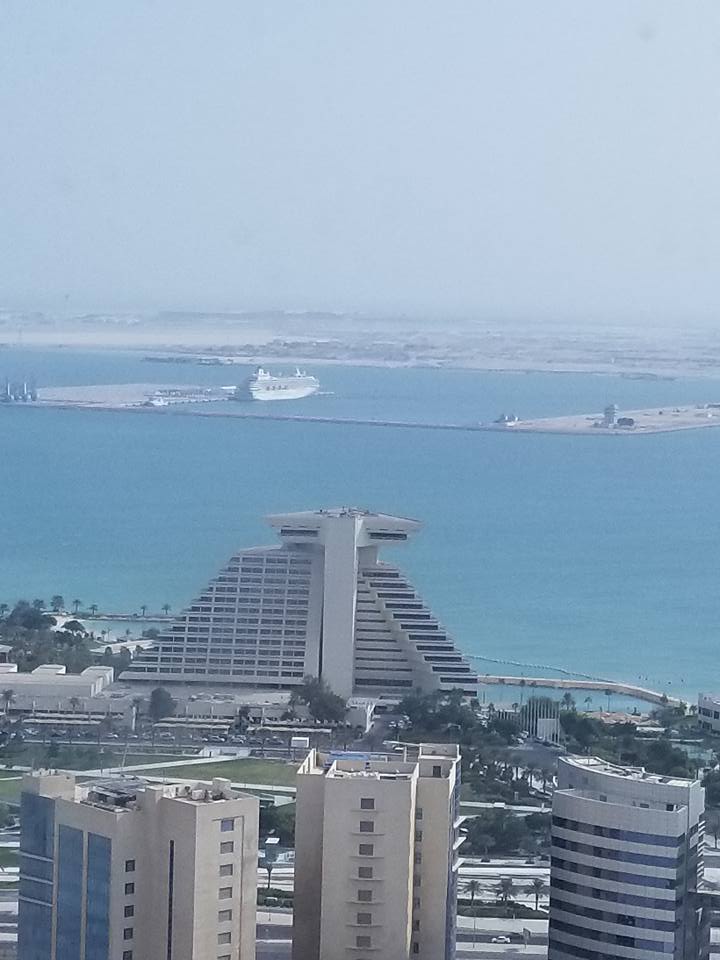 Crystal Cruises Docks in Doha Port ~ Around The World In 80 Cruise Ships