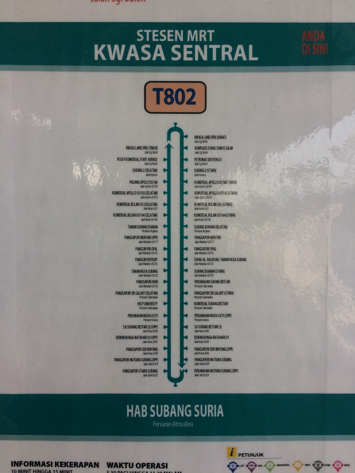 Kuala Lumpur Walk Pics : MRT Kwasa Sentral Station