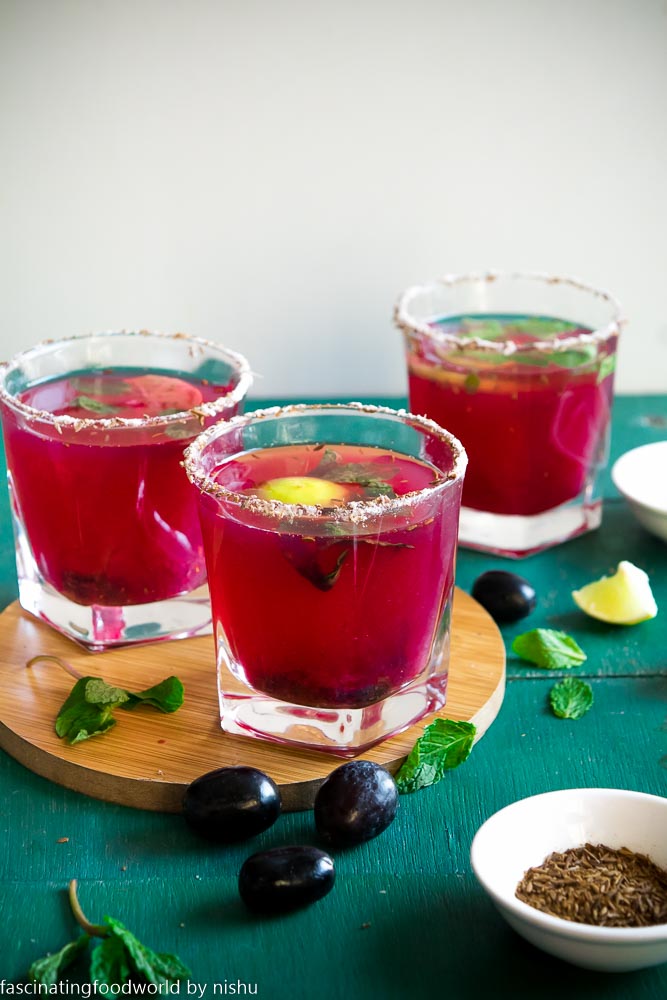 Home-made Kala khatta lemonade