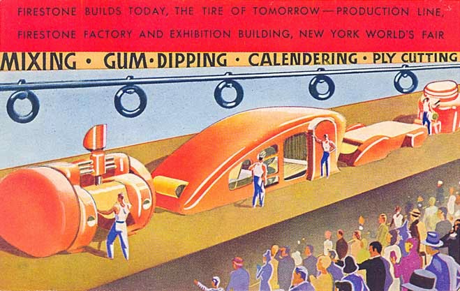 POSTCARDY: the postcard explorer: New York World's Fair: Firestone Factory