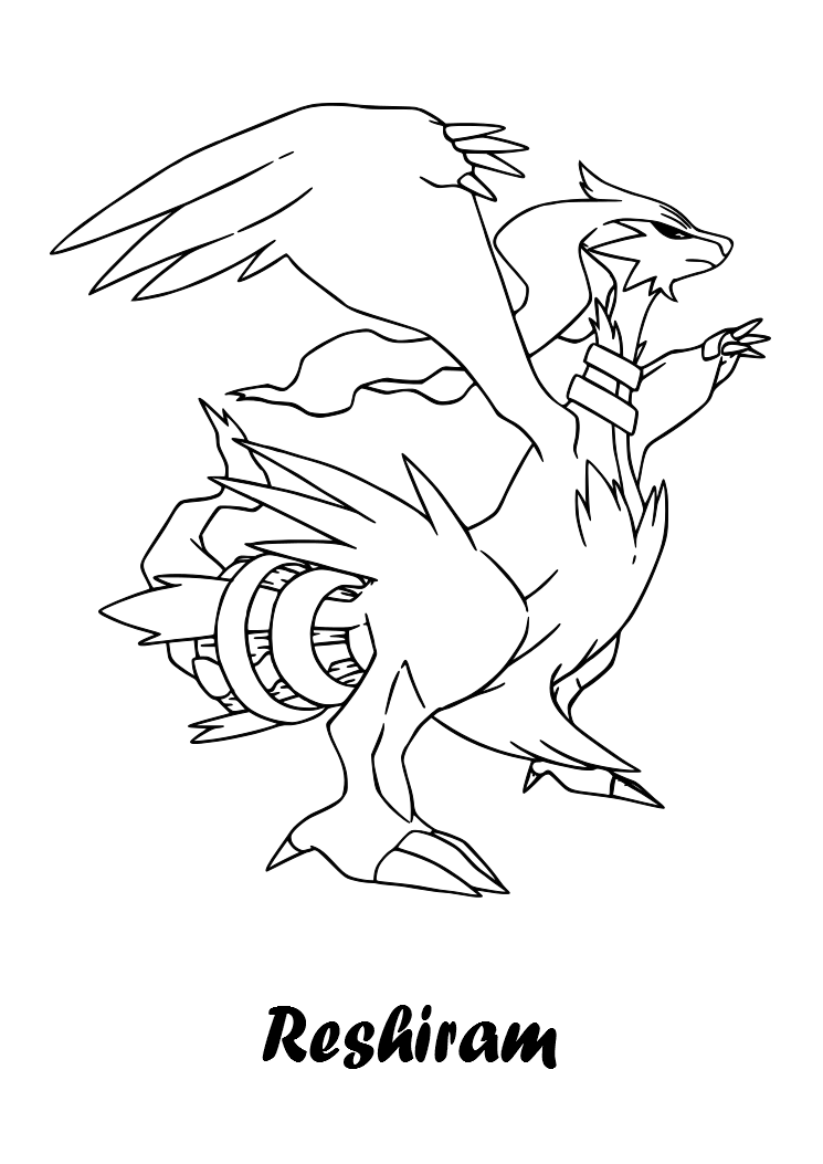 Dibujos para Colorear, Pintar , imprimir.....: RESHIRAM
