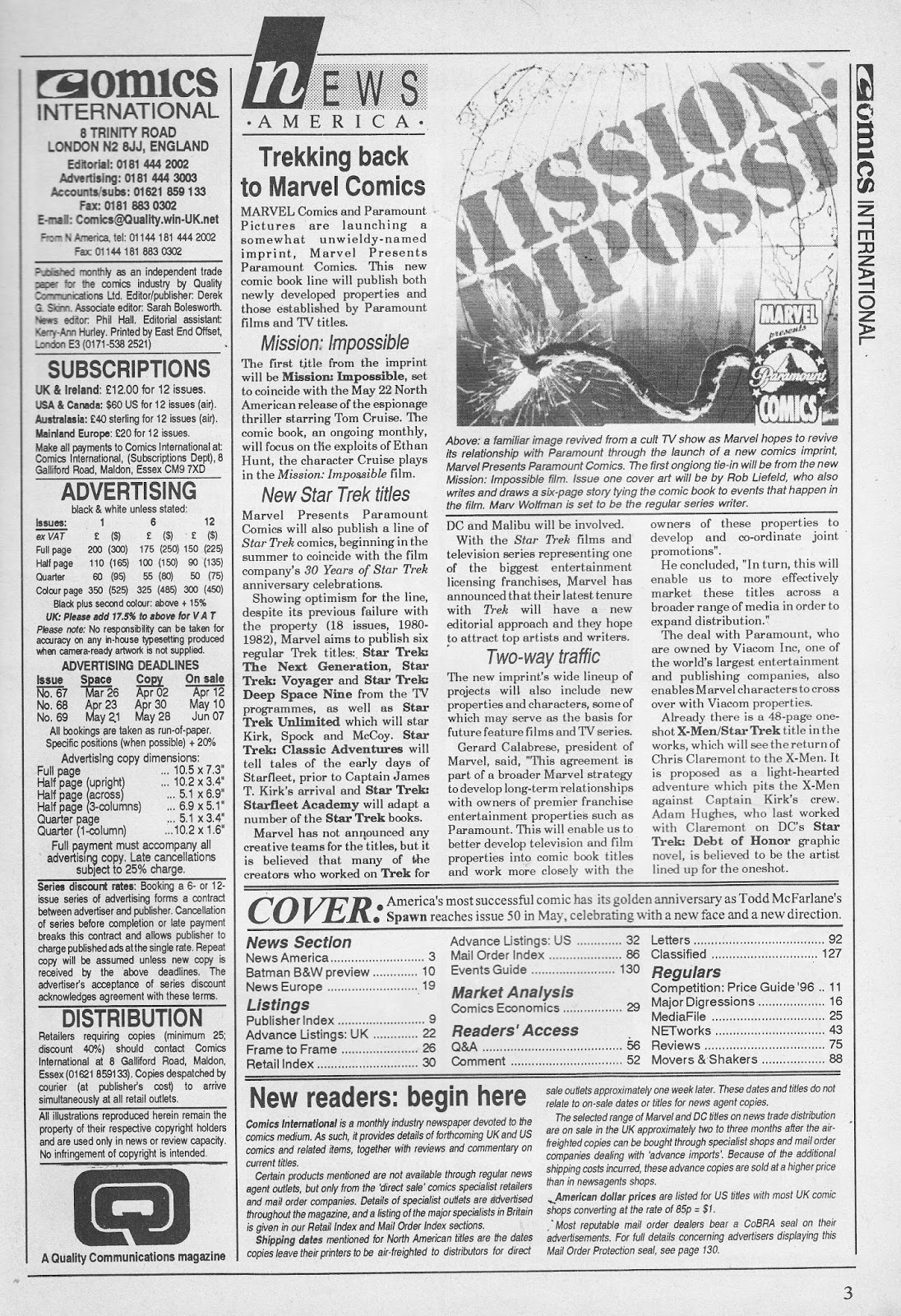 STARLOGGED - GEEK MEDIA AGAIN: 1996: COMICS INTERNATIONAL ANNOUNCES ...