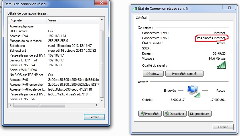 Connectivité ipv4 pas d'accès internet windows 10 - Astucesinformatique