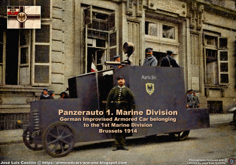Armored Cars in the WWI: German Armored Car belonging to the 1st Marine ...