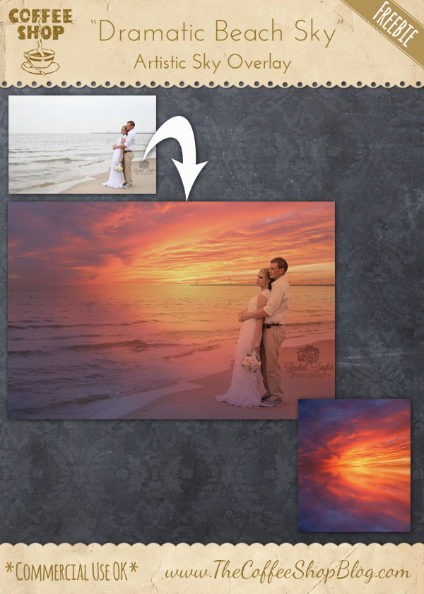 The CoffeeShop Blog: CoffeeShop "Dramatic Beach Sky" Free Overlay!