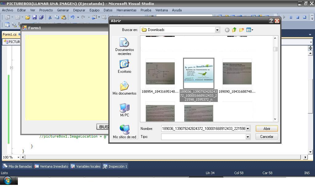 "EL HUGUITO": MOSTRAR UNA IMAGEN EN UN PICTURE BOX C#
