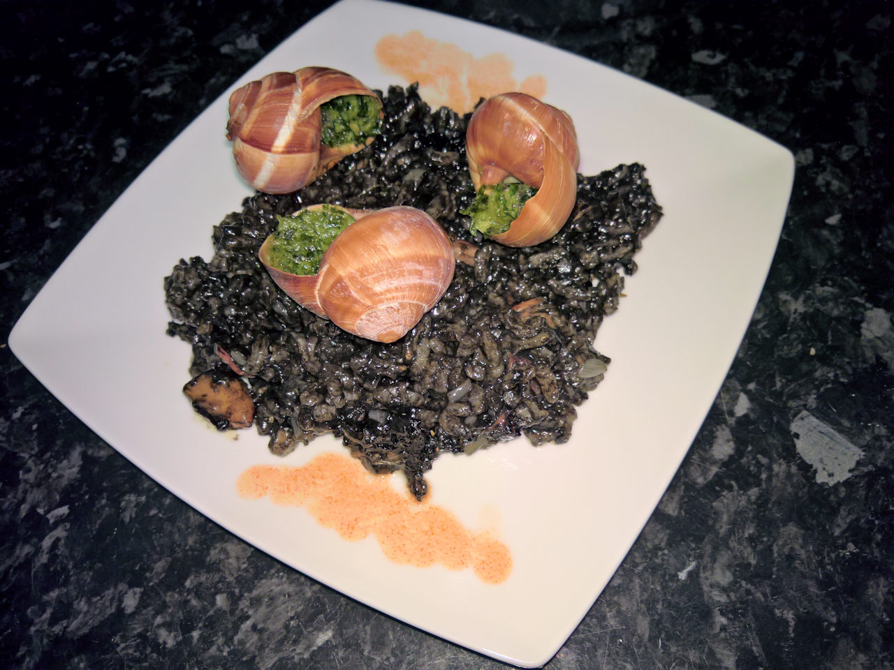 Ben Viveur: Final Meal 2018 - L'Escargot Risotto Noir