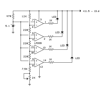 Circuits Junkyard: 12V Battery Monitor