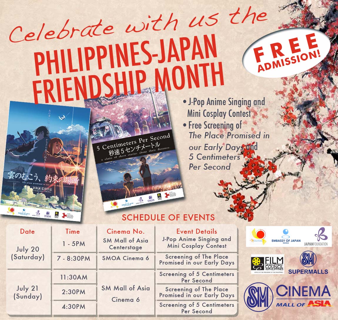 SM Cinema Journal: Celebrate the 2013 Philippines-Japan Friendship ...