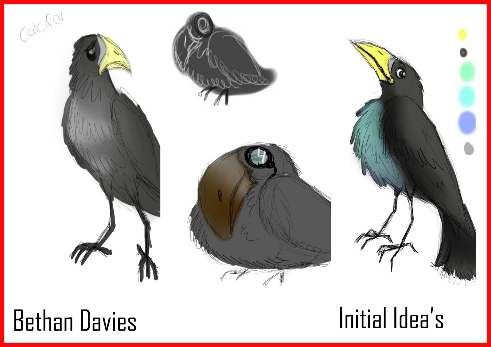 Bethan Davies Concept Artist : Bird and Four Legged Character Design