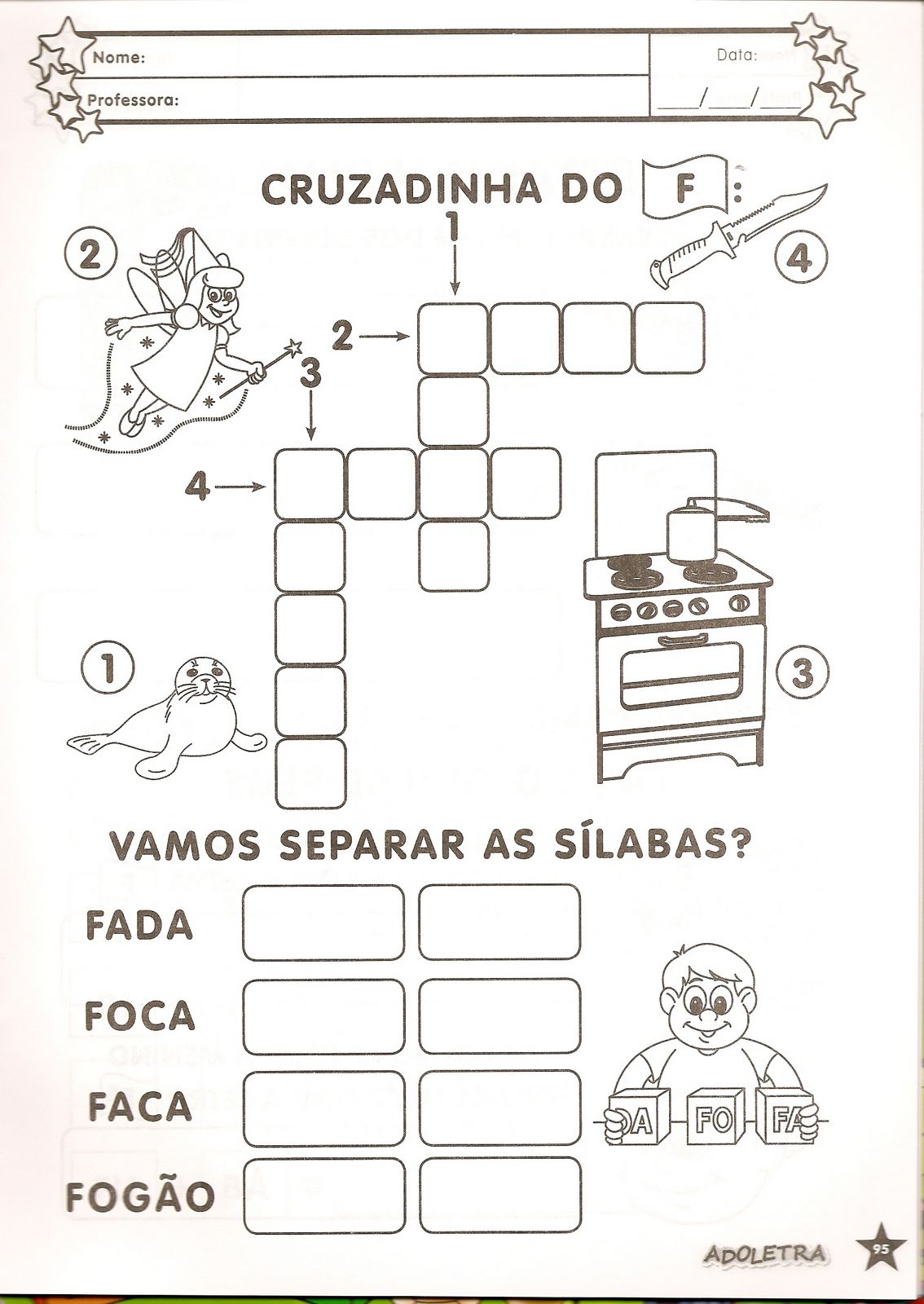 Atividades com a letra F ~ Atividade para imprimir