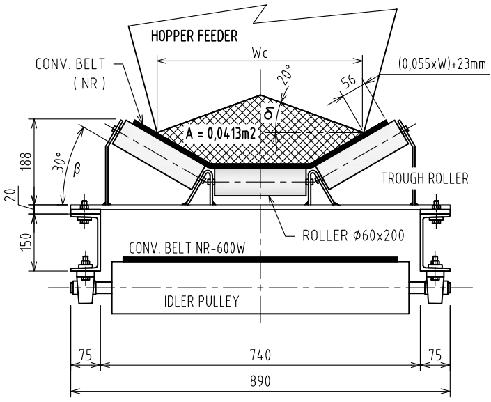 BELT CONVEYOR - TROUGH TYPE