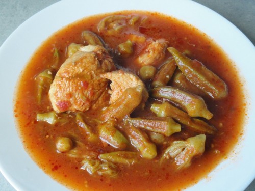 How Iraqi okra works with meat pieces