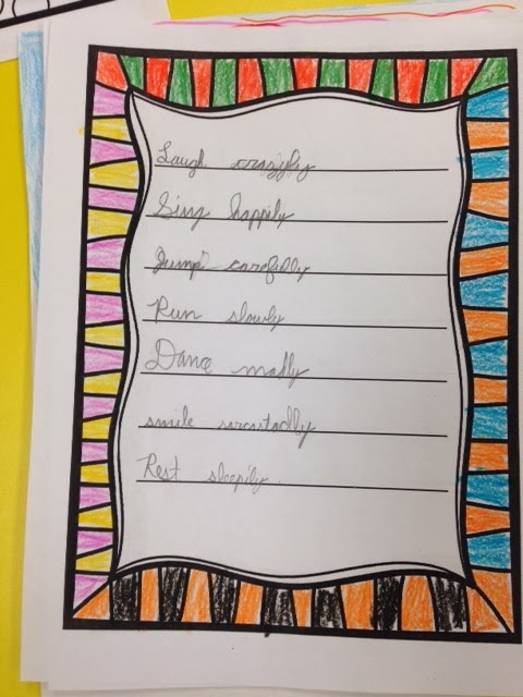 Writing Poems with Adverbs - 3rd Grade Pad