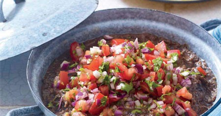 refried black beans with pico de gallo recipe -Taste USA
