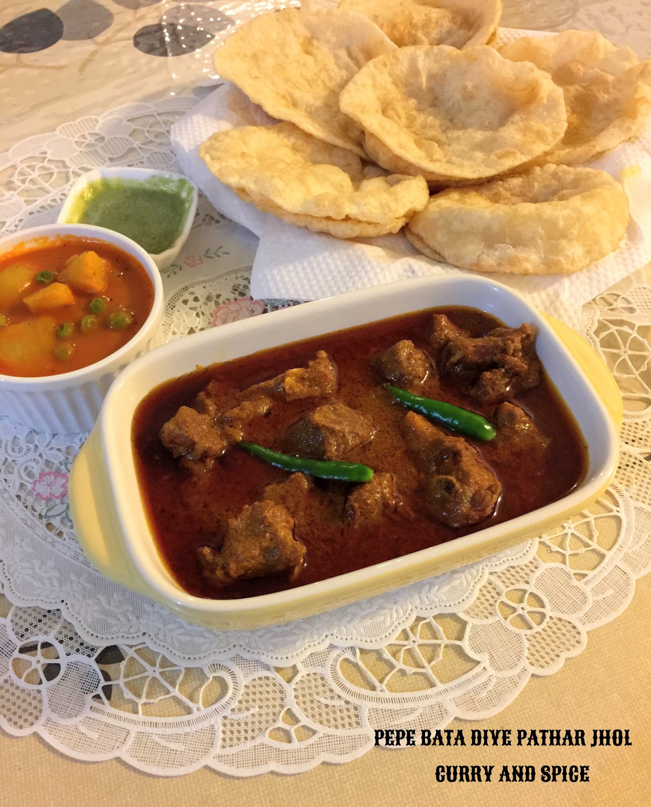 CURRY AND SPICE: PEPE BATA DIYE PATHAR JHOL