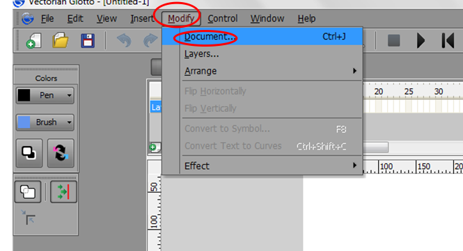 Tutorial Animasi Flash : Vectorian Giotto bagian 1 - Cara Seting ONT