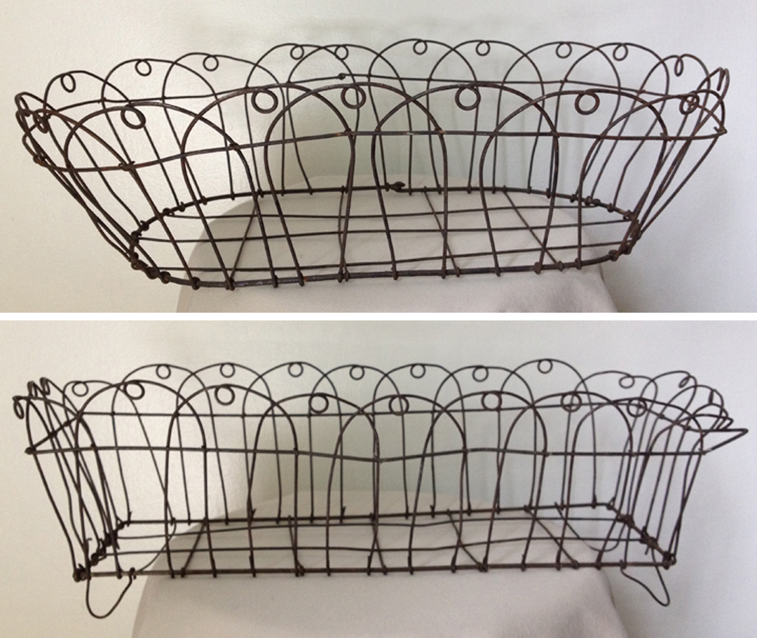 Pin on Antique wire baskets