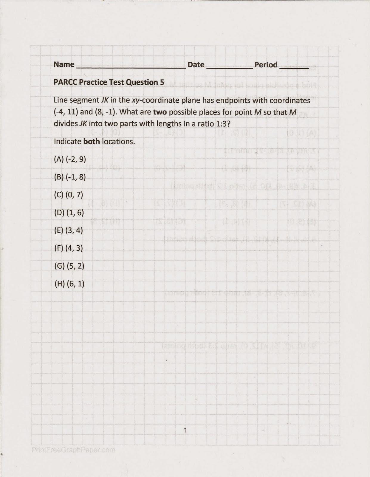 Geometry, Common Core Style: PARCC Practice Test Question 5 (Day 150)