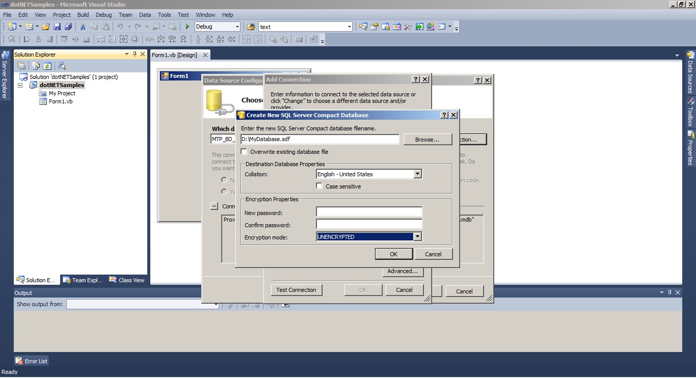 Dystopian Code: Creating and Populating a Local Database in Visual Studio 2010 using Microsoft ...
