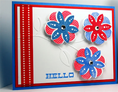 Capadia Designs: Red, White and Blue Hello Cards