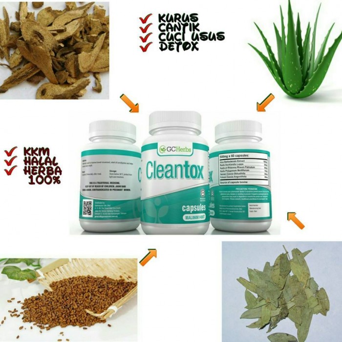 Cik Bebeq Beauty Shop : CLEANTOX BY GC HERBS ( DELIVERY JB - SG )