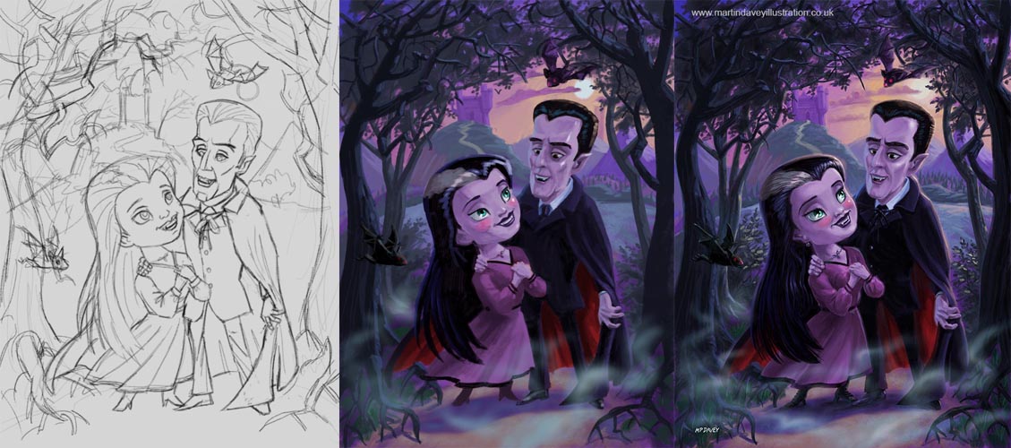 Martin Davey Illustration and Fine Art: Count And Countess Dracula ...