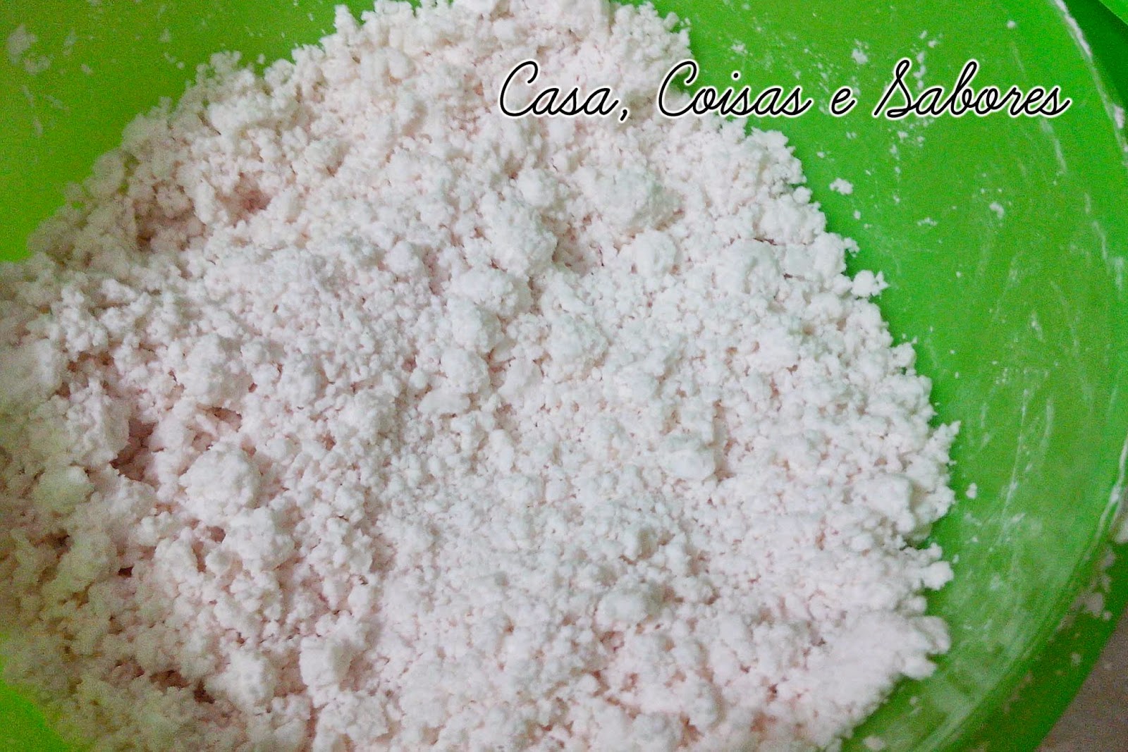 Consistência da massa quando está pronta. Fica parecendo