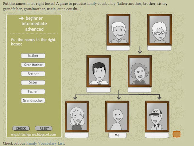 CEIP MANUELA ROMERO: Unit 4 Family members game: read and match.