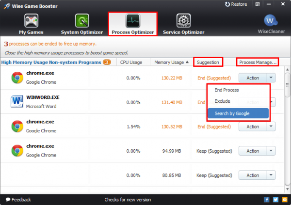 Windows PC'de oyun performansını artırmak için ücretsiz yazılım