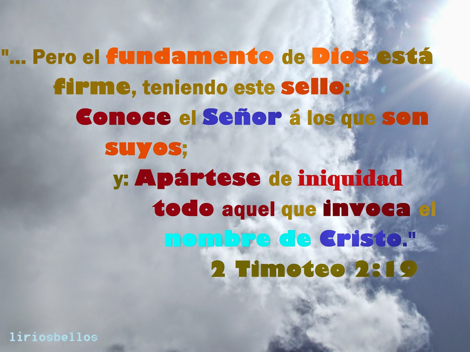 Compartamos la Palabra de Elohim: Pero el fundamento de Dios está firme Compartamos la Palabra de Elohim: Pero el fundamento de Dios está firme