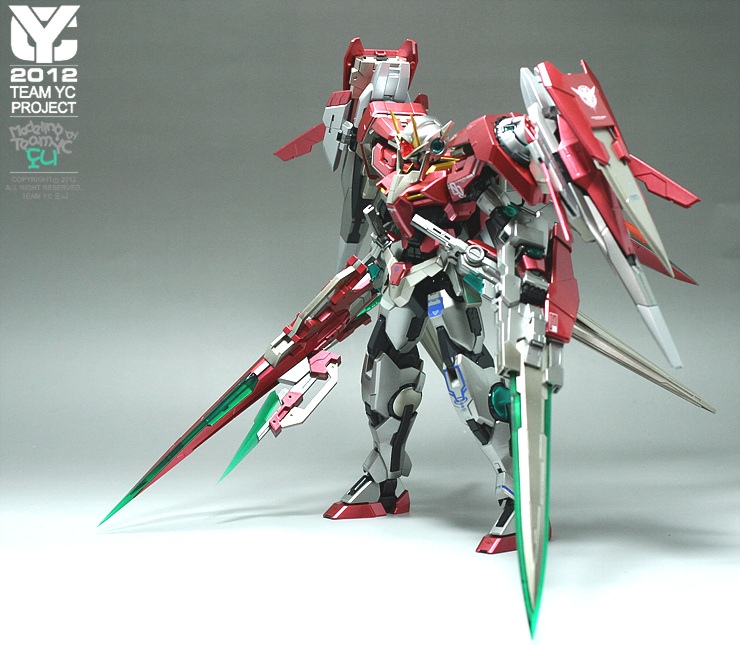 GUNDAM GUY: MG 1/100 00 Raiser - Custom Metallic Painted Build