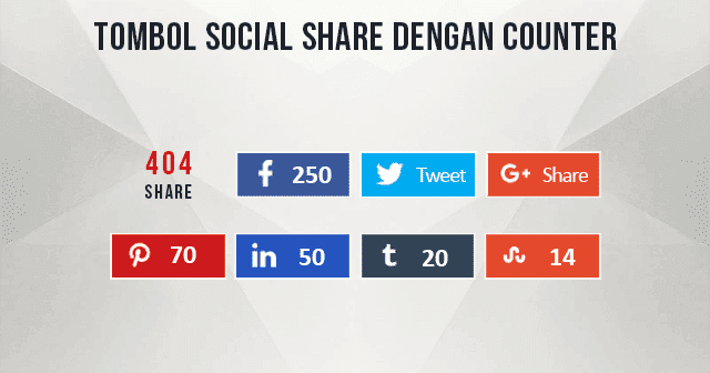 Cara buat Tombol Share Ke Media Sosial Dengan Counter