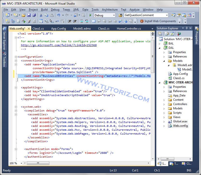 TOTORIZ.COM: 3 TIER ARCHITECTURE IN ASP.NET MVC | DAL BAL