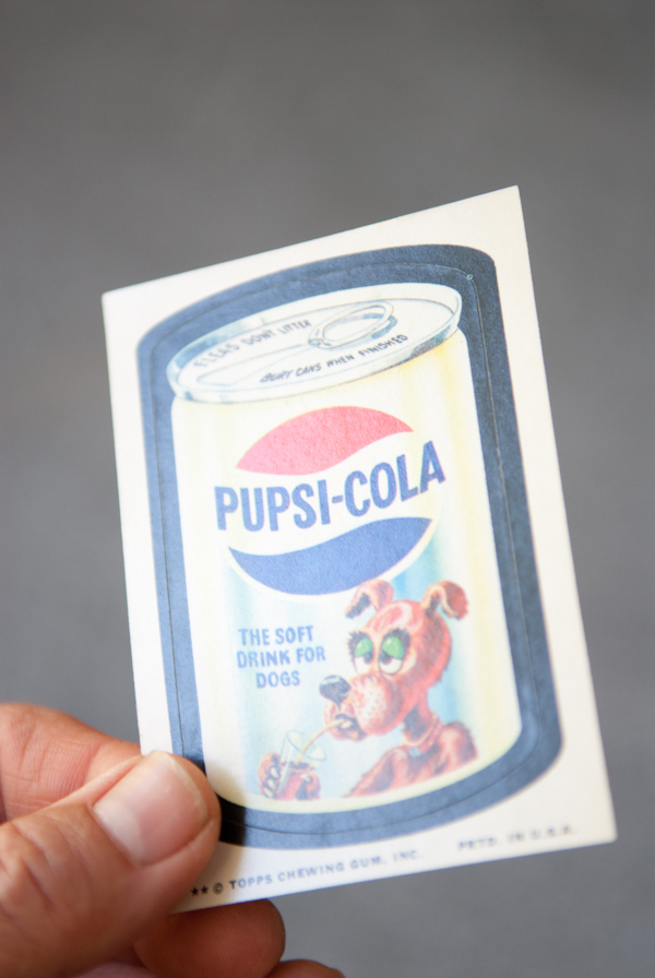heygreenie: 1974 wacky packages 10th series PUPSI-COLA * SOLD