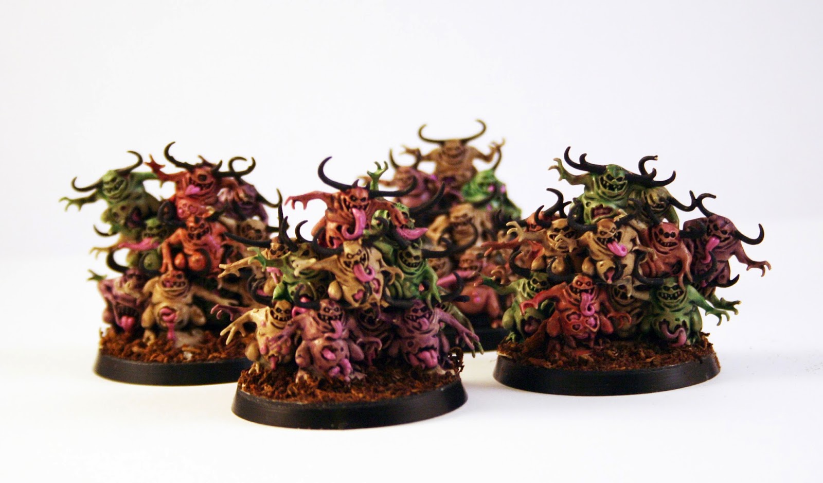 My "speed-painted" Nurglings. Actually took several days. : r/Warhammer