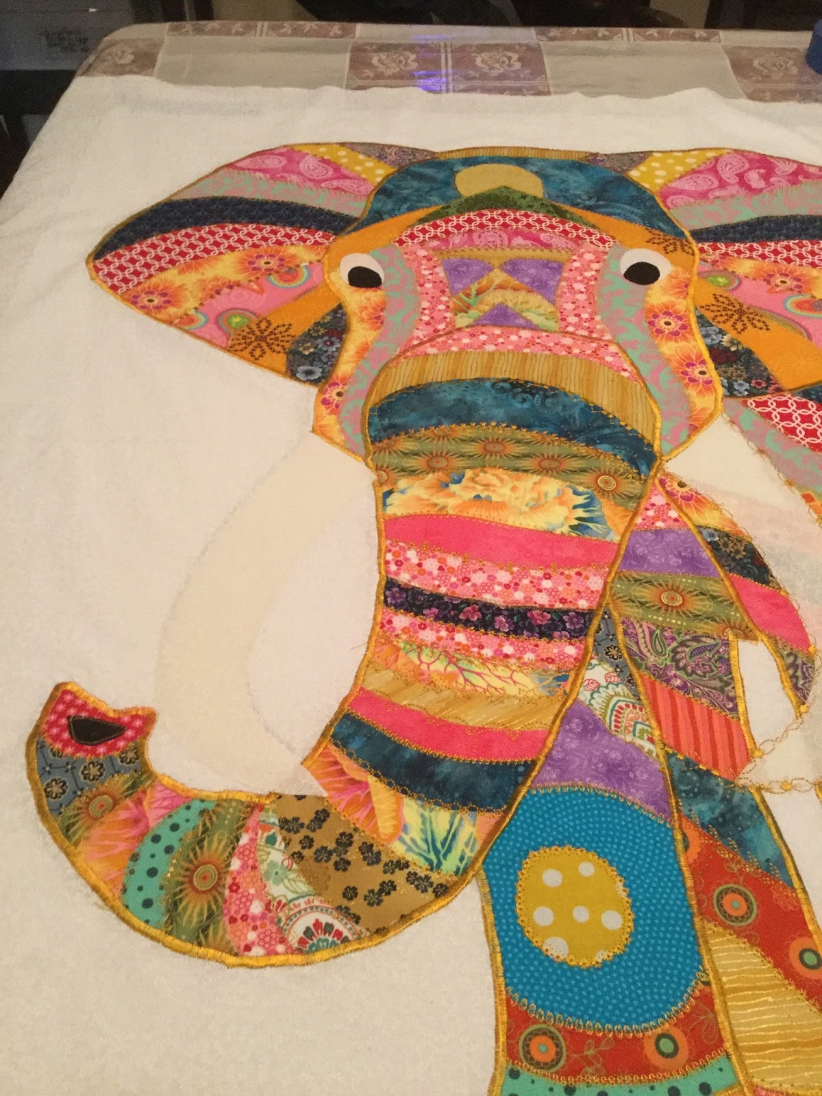 Elephant Quilt: Putting the Panel together | Crazy quilts patterns ...